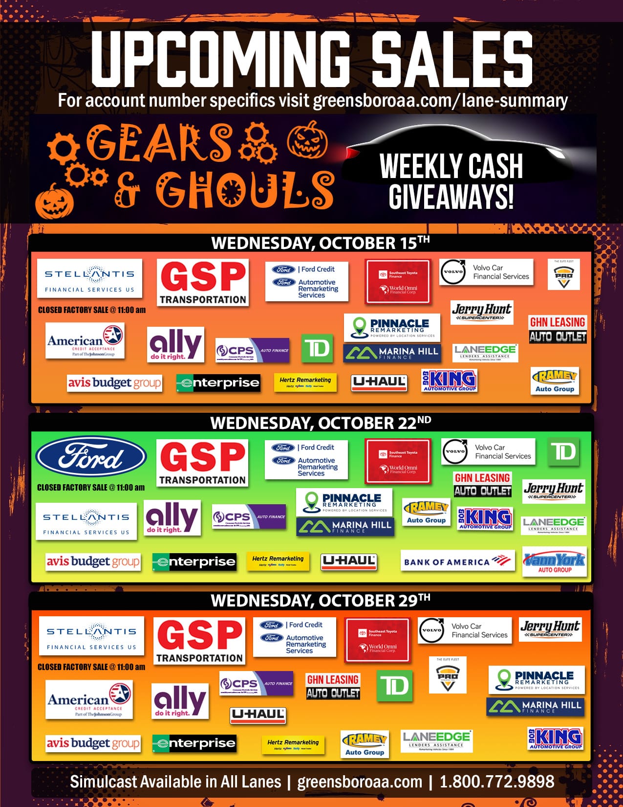 Greensboro Auto Auction, Inc. | Weekly Dealer Auto Auctions